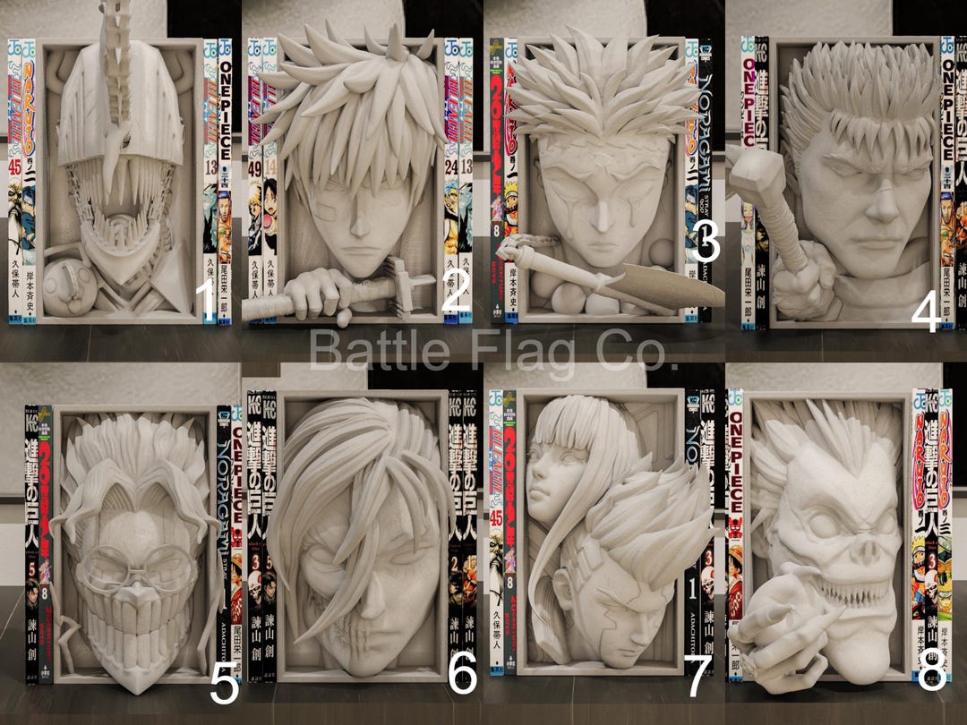 Anime and Manga-inspired (47) Book Nooks - Unique 3D Printed Movie ...