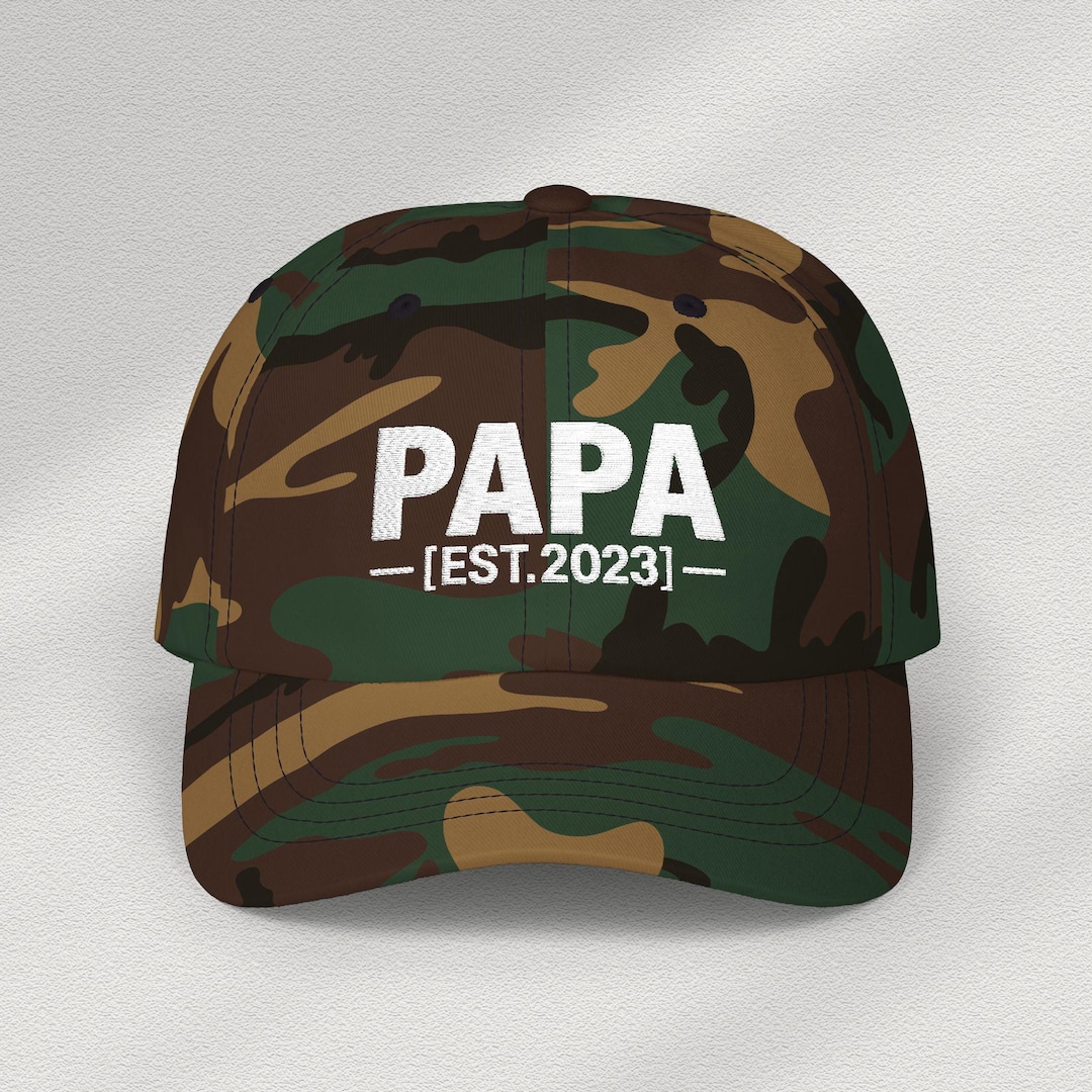 Personalized Papa Hat EST. Year | Custom Embroidered Papa Cap | Gift ...