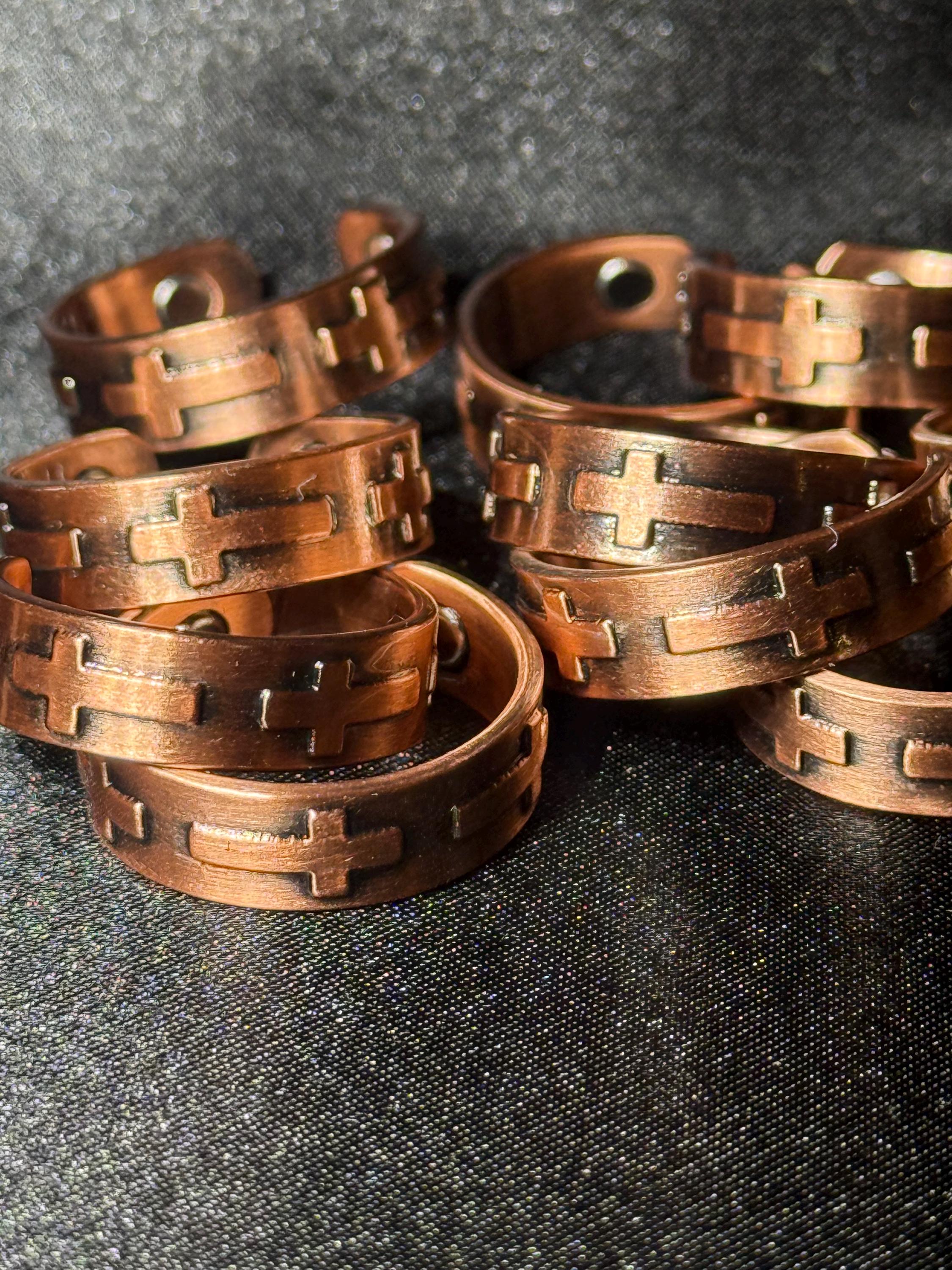 Pure Copper Magnetic Therapy Ring: Pain Relief, Unisex Adjustable ...