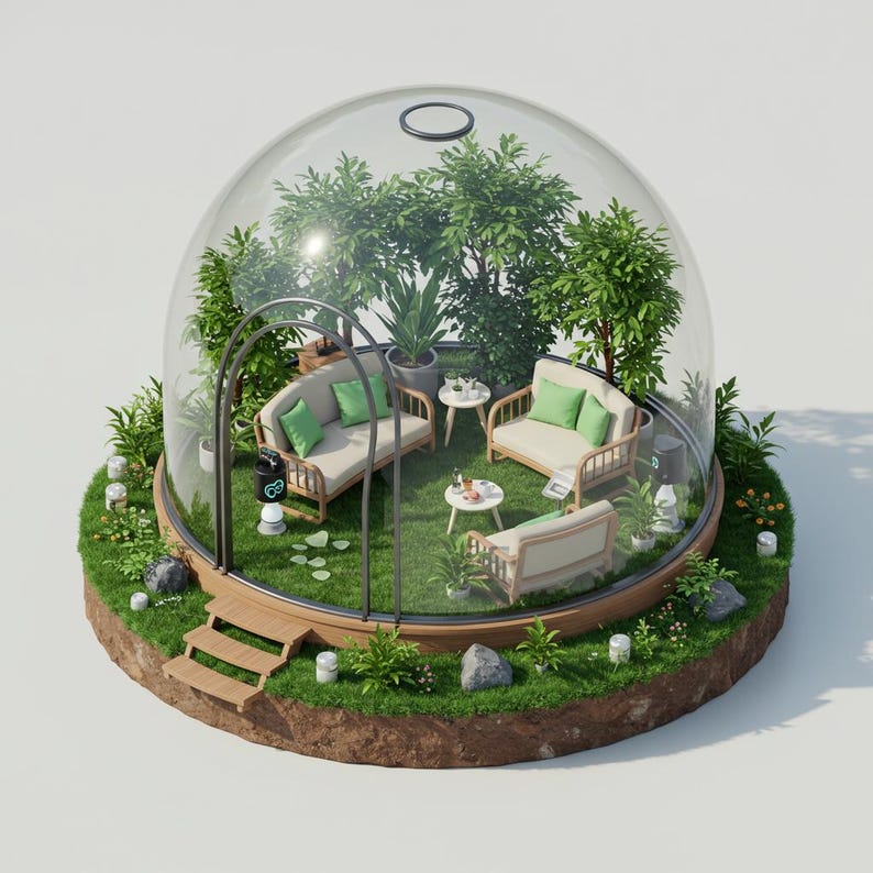 AI Prompt Pack: Zentech Sanctuaries 3D Diorama | Isometric Healing Hub ...