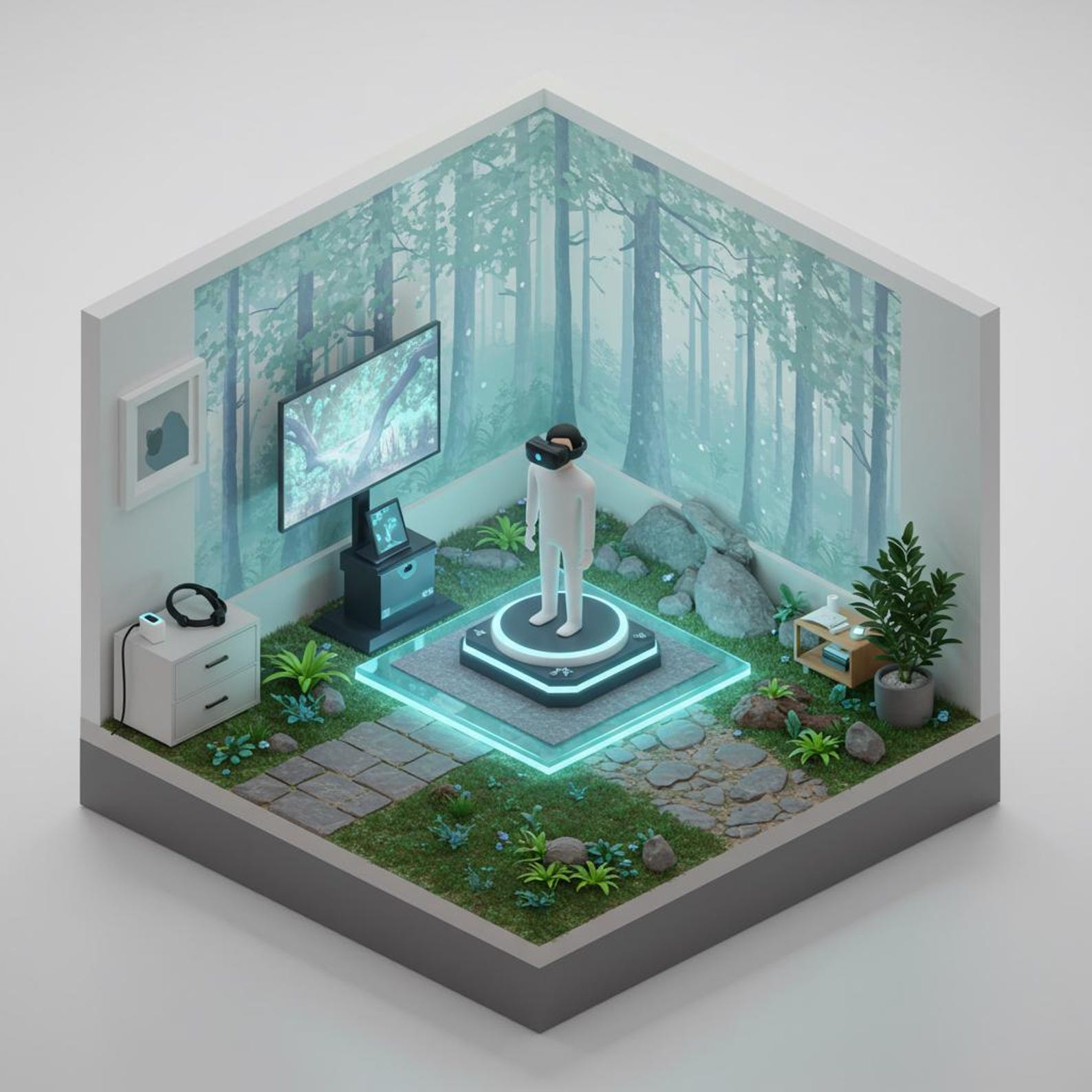 AI Prompt Pack: Zentech Sanctuaries 3D Diorama | Isometric Healing Hub Midjourney Prompts ...