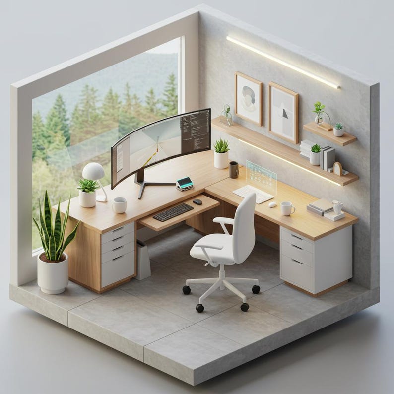 AI Prompt Pack: Zentech Sanctuaries 3D Diorama | Isometric Healing Hub ...