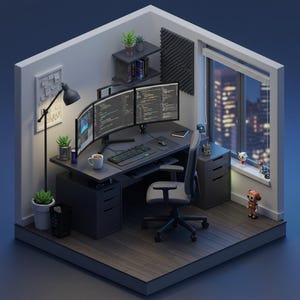 3D Diorama AI Prompts: Career & Workspace Art Generator (JSON/TXT Files ...