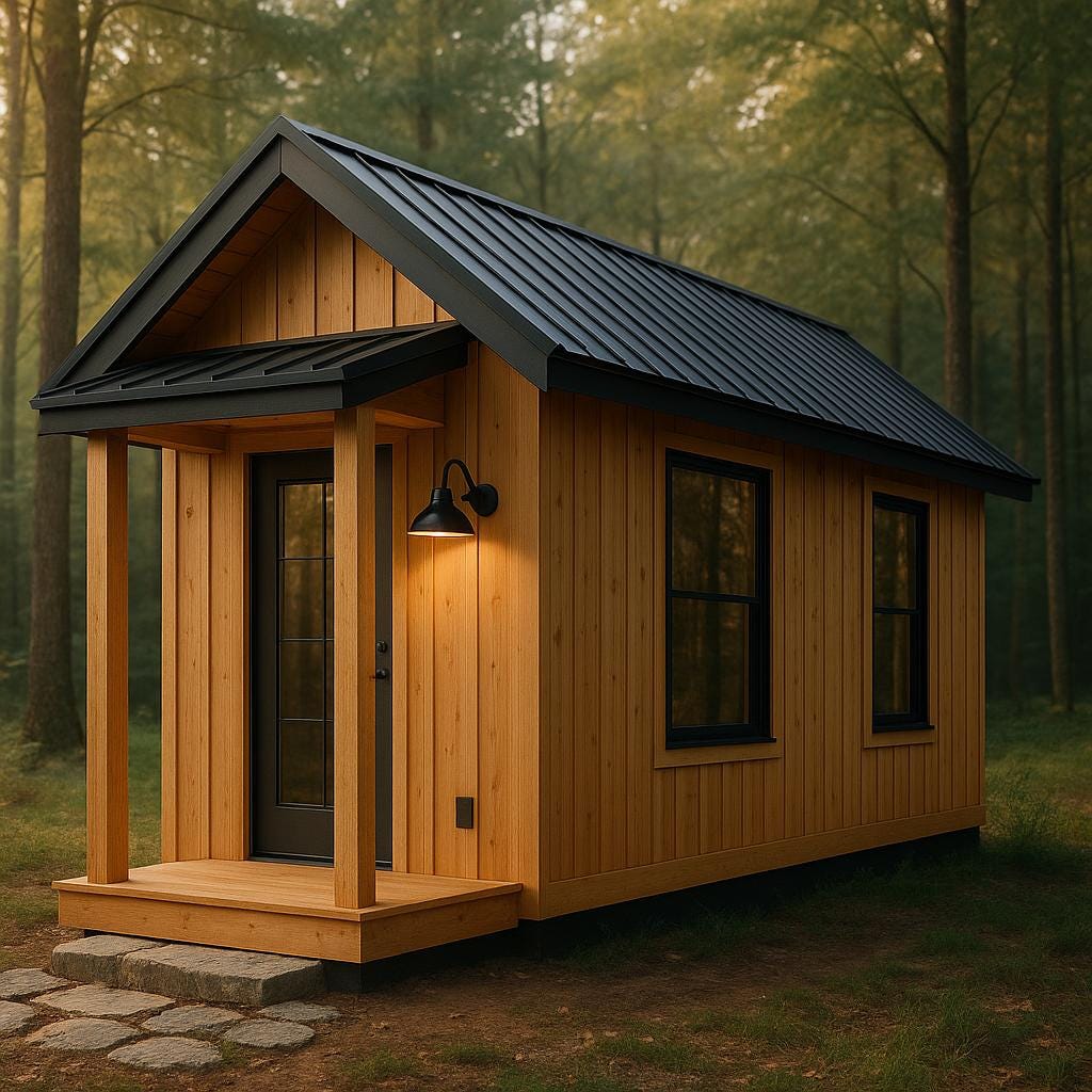 Morden Tiny House Plan - 360 Sq Ft Adu Design Pdf + Dwg - "urban Nest ...