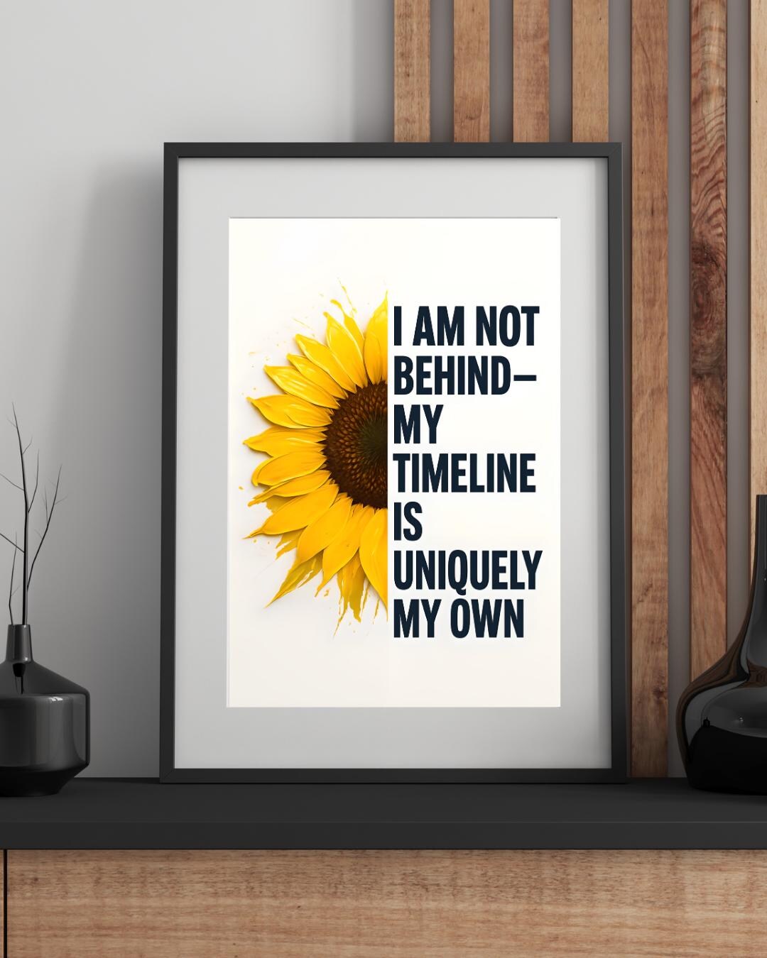 Sunflower Motivational Print: Farmhouse Style Positive Wall Art ...