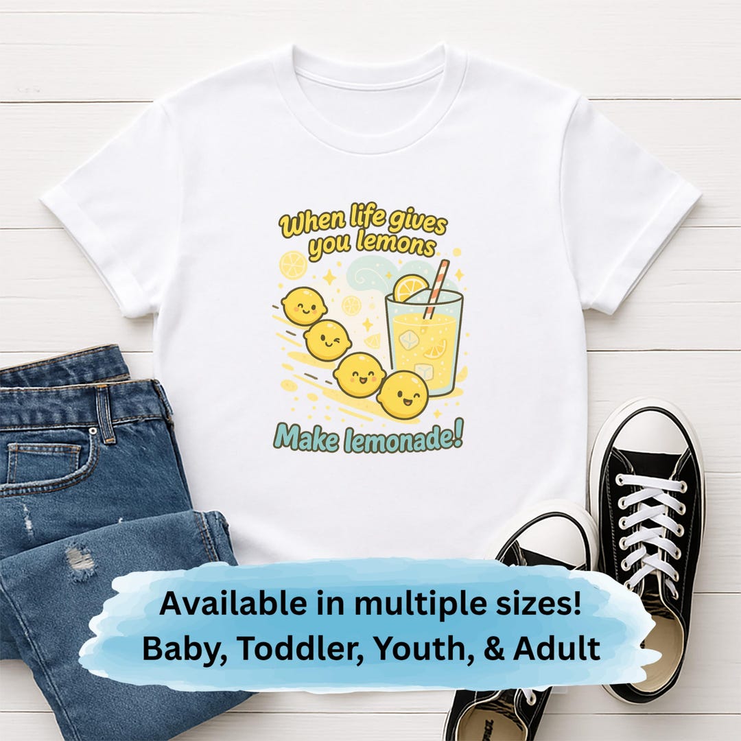 When Life Gives You Lemons Shirt, Cute Lemonade T Shirt, Kawaii Fruit ...