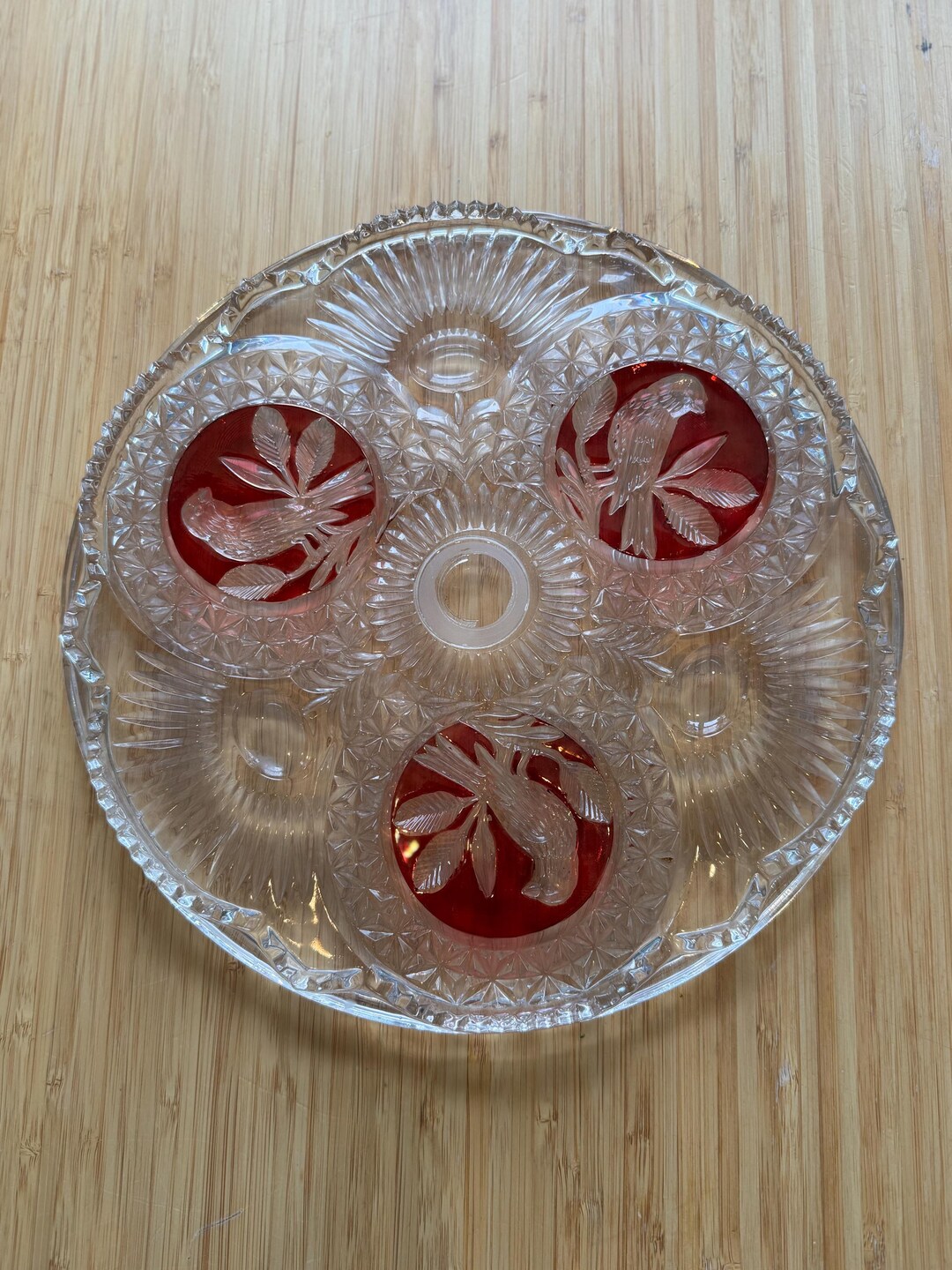 Vintage 12" Crystal Cake Stand: the Byrds, by Hofbauer - Etsy