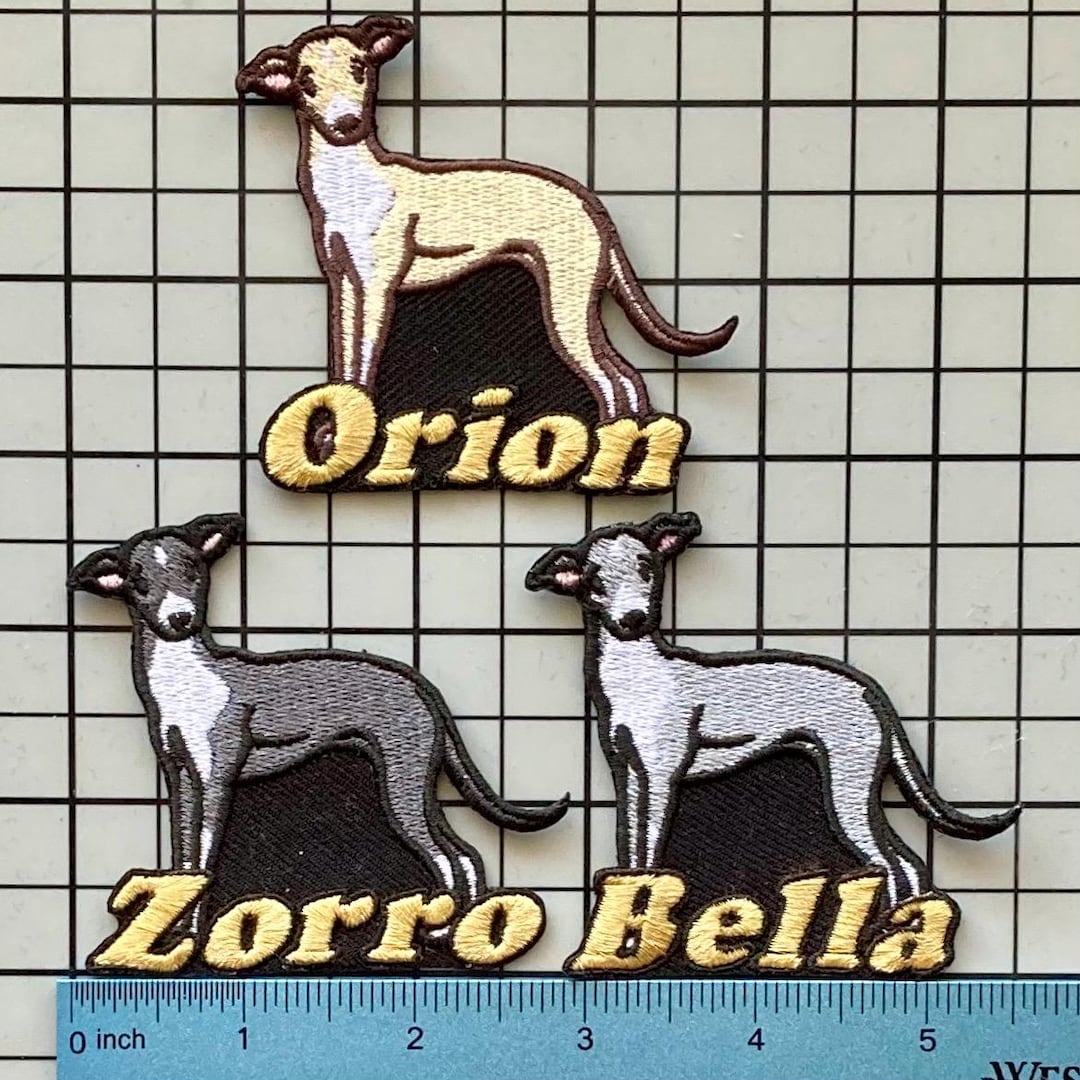 Personalized Italian Greyhound Dog Patch: Custom Embroidered Iron-on ...