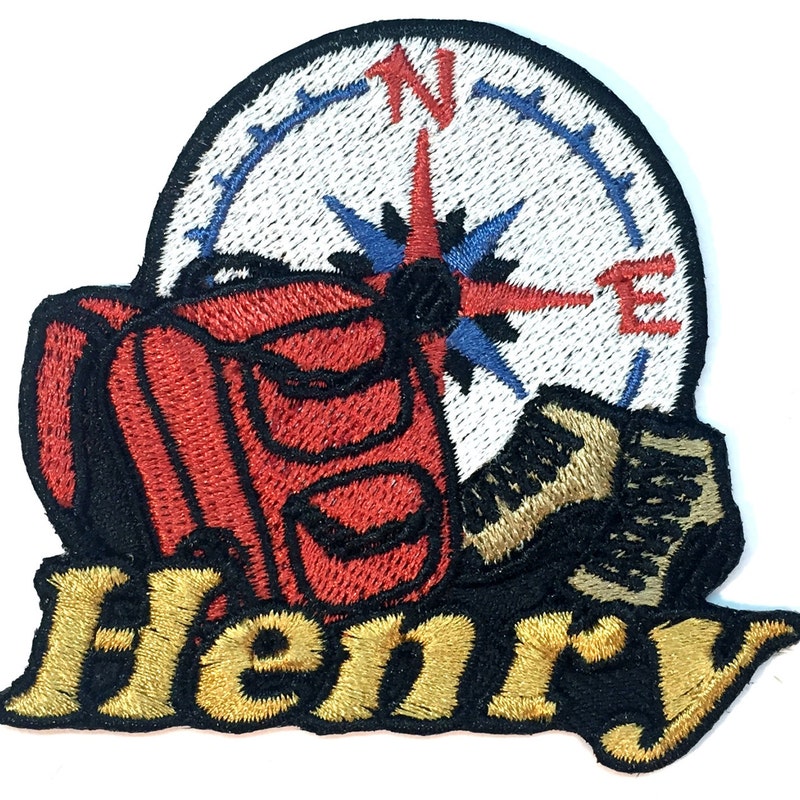 Hiking Iron on Patch - Etsy
