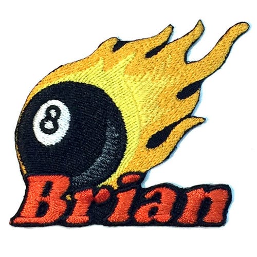 EIGHT BALL PATCH Iron-on Embroidered Applique Billiards Pool - Etsy