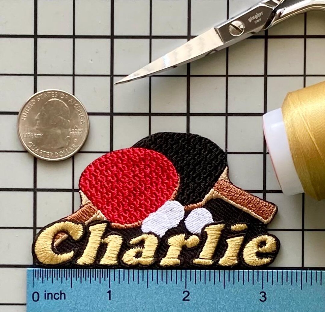 Personalized Ping Pong Table Tennis Name Patch: Custom Embroidered Iron ...