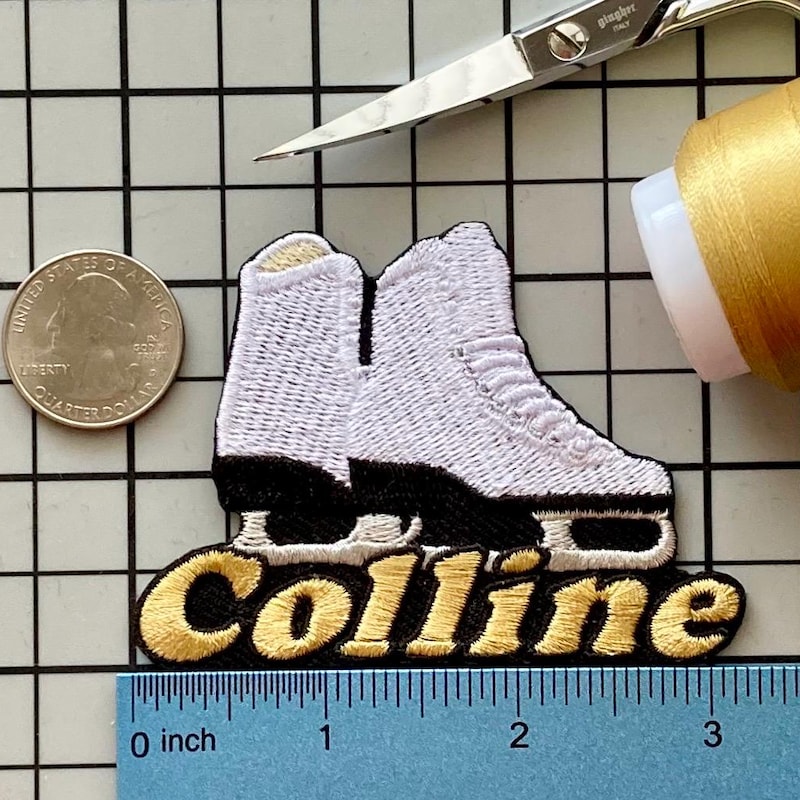 Ice Skater Iron on Patch - Etsy