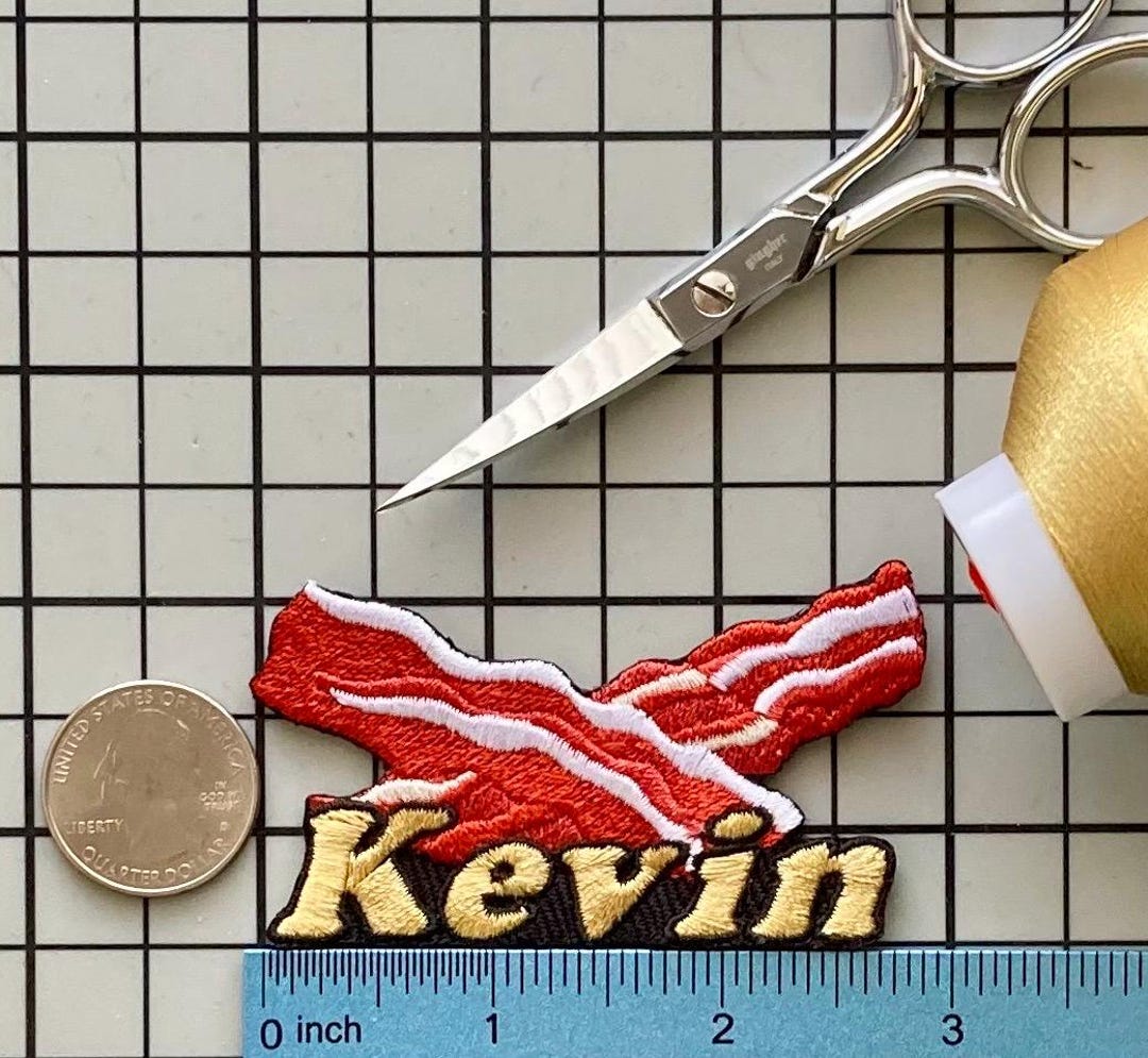 Personalized Bacon Patch/custom Name/iron-on 3"(w) by 2 3/4"(h)/fun ...