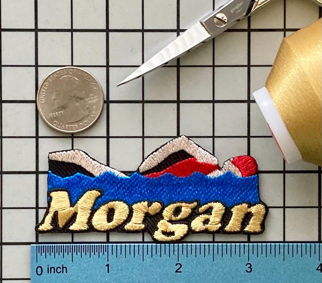Personalized Female Swimming Name Patch: Custom Embroidered Iron-on ...