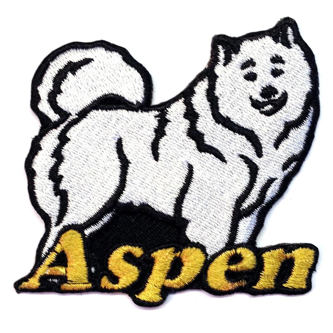 Personalized Samoyed Dog Patch/custom Name/iron-on 2 3/4" (W) by 2 1/2 ...