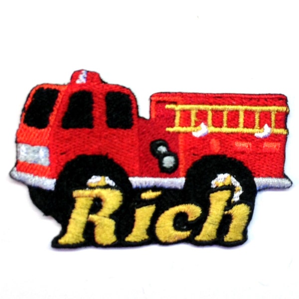 Fire Truck Applique - Etsy