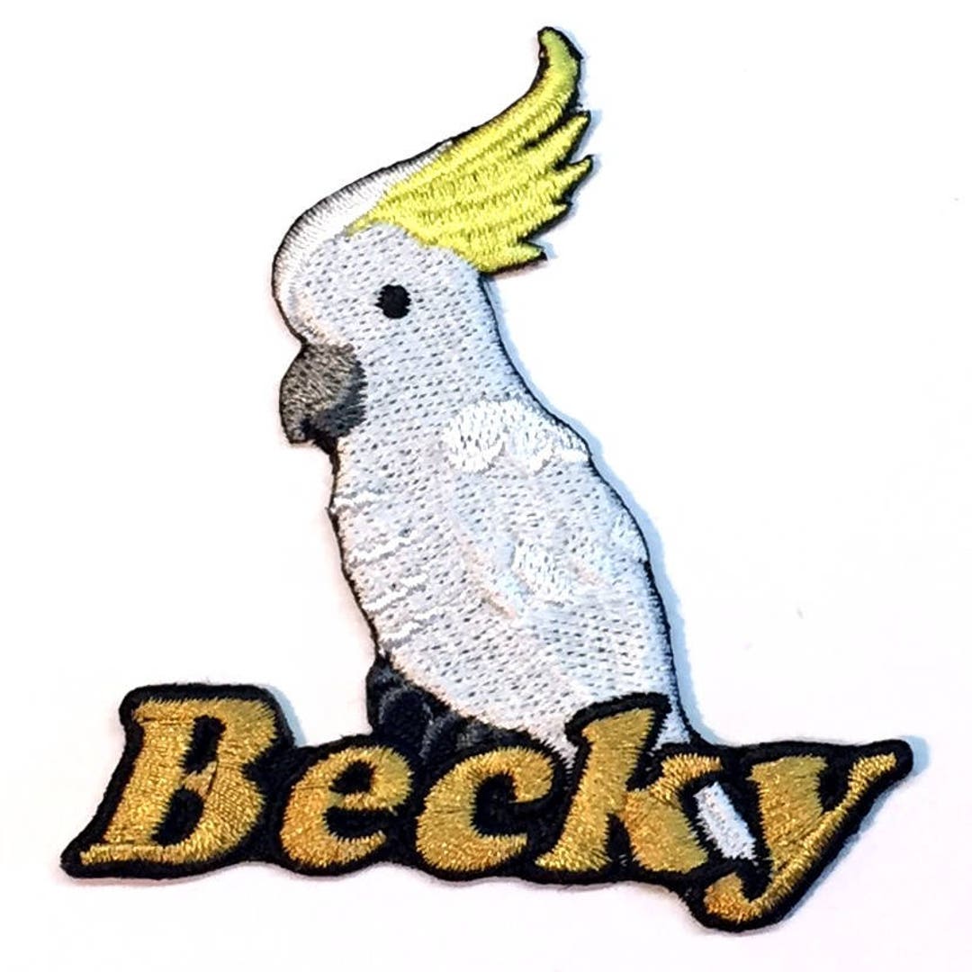 Personalized Cockatoo Bird Patch/custom Name/iron-on 2 3/4" by 3"/fun ...