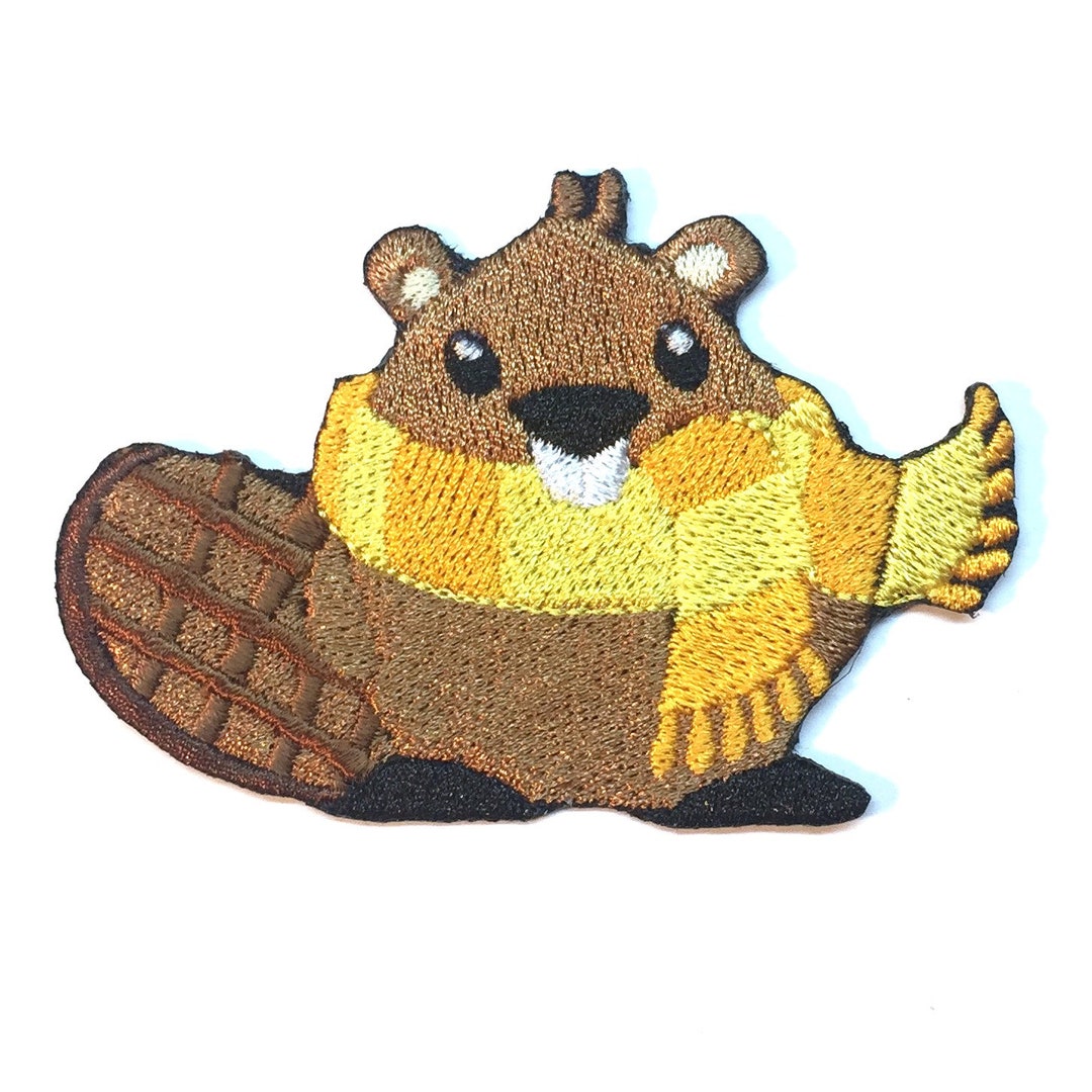 Beaver Iron on Patch No Name - Etsy