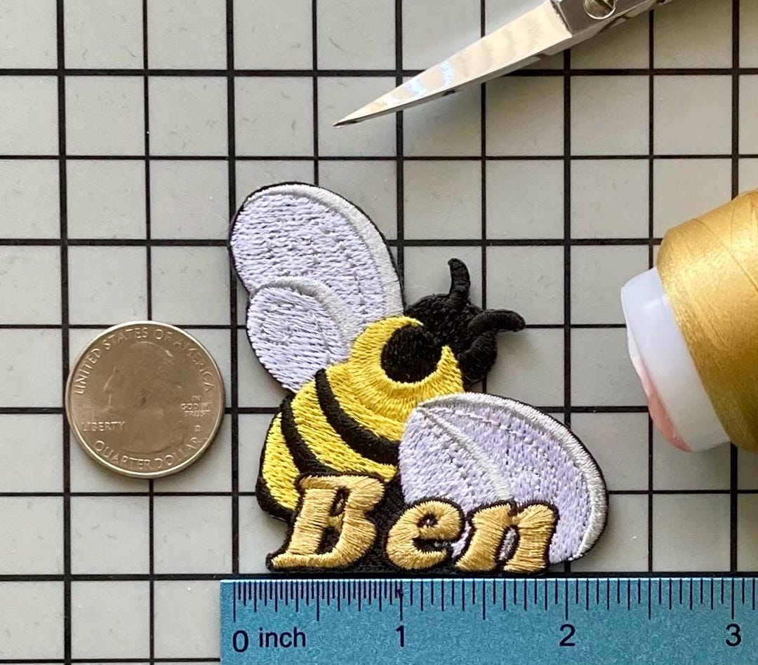 Personalized Bee Patch: Custom Embroidered Iron-on Applique - Etsy