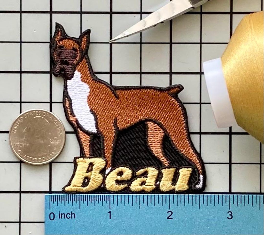 Personalized Boxer Dog Patch: Custom Embroidered Iron-on Applique - Etsy