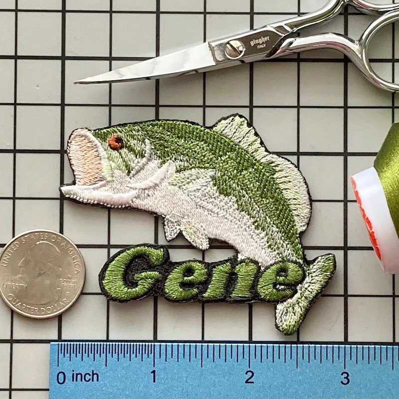Fishing Applique - Etsy