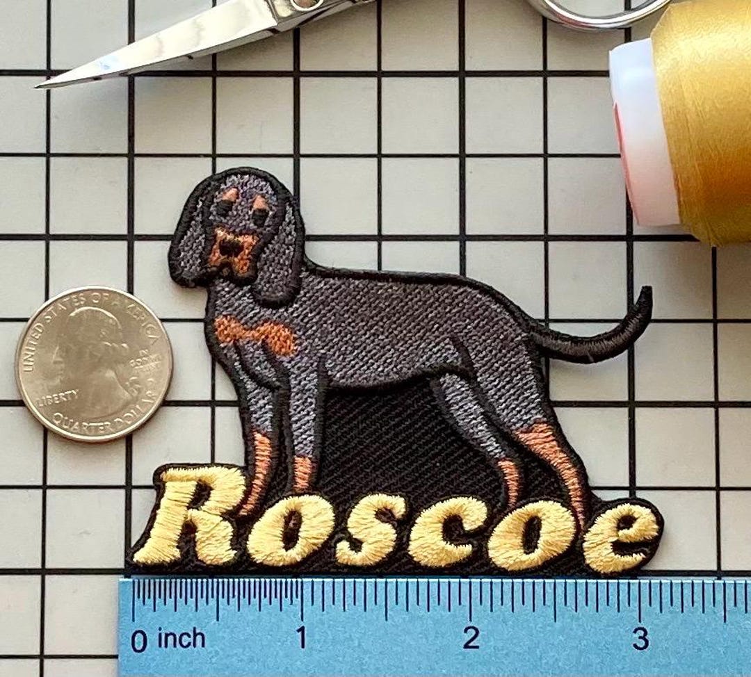 Personalized Coonhound Dog Patch: Custom Embroidered Iron-on Applique ...