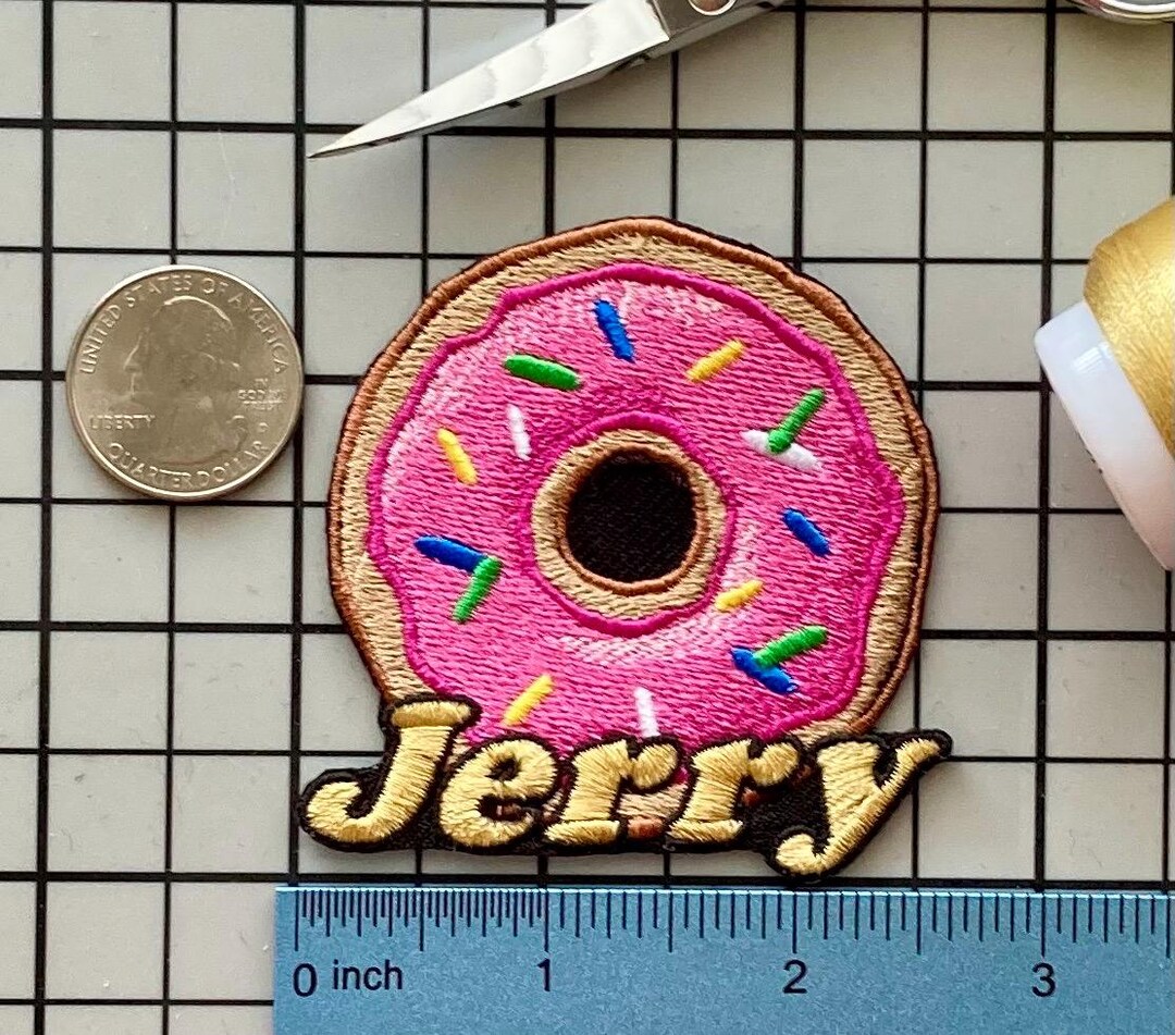 Personalized Donut Name Patch: Custom Embroidered Iron-on Applique - Etsy