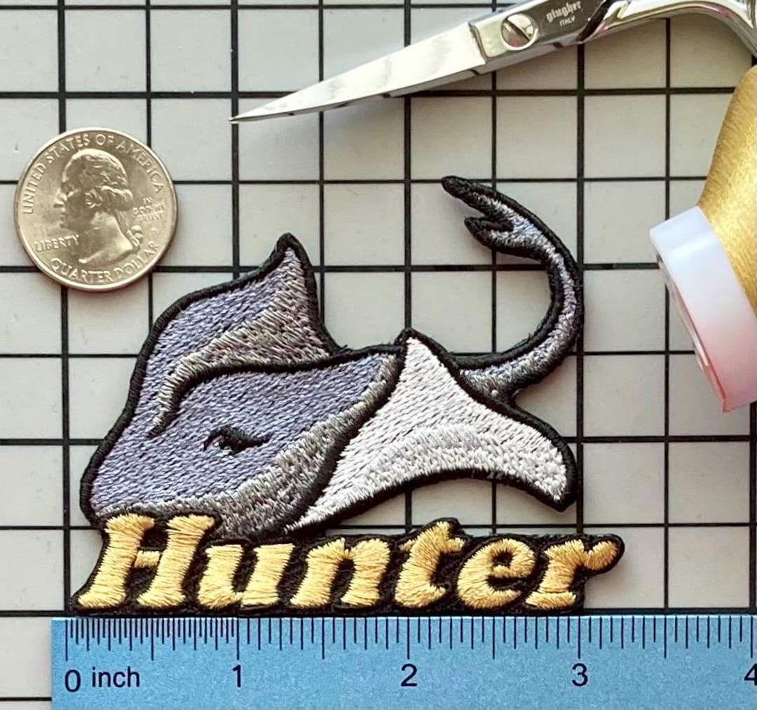Personalized Stingray Name Patch: Custom Embroidered Iron-on Applique ...