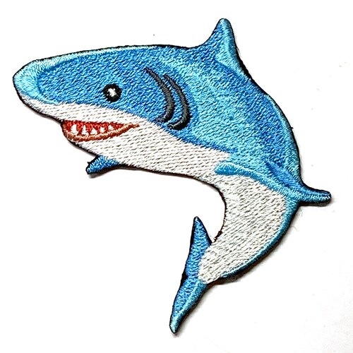 Shark Patch Embroidered Shark Patch Iron on Patch Jaws - Etsy