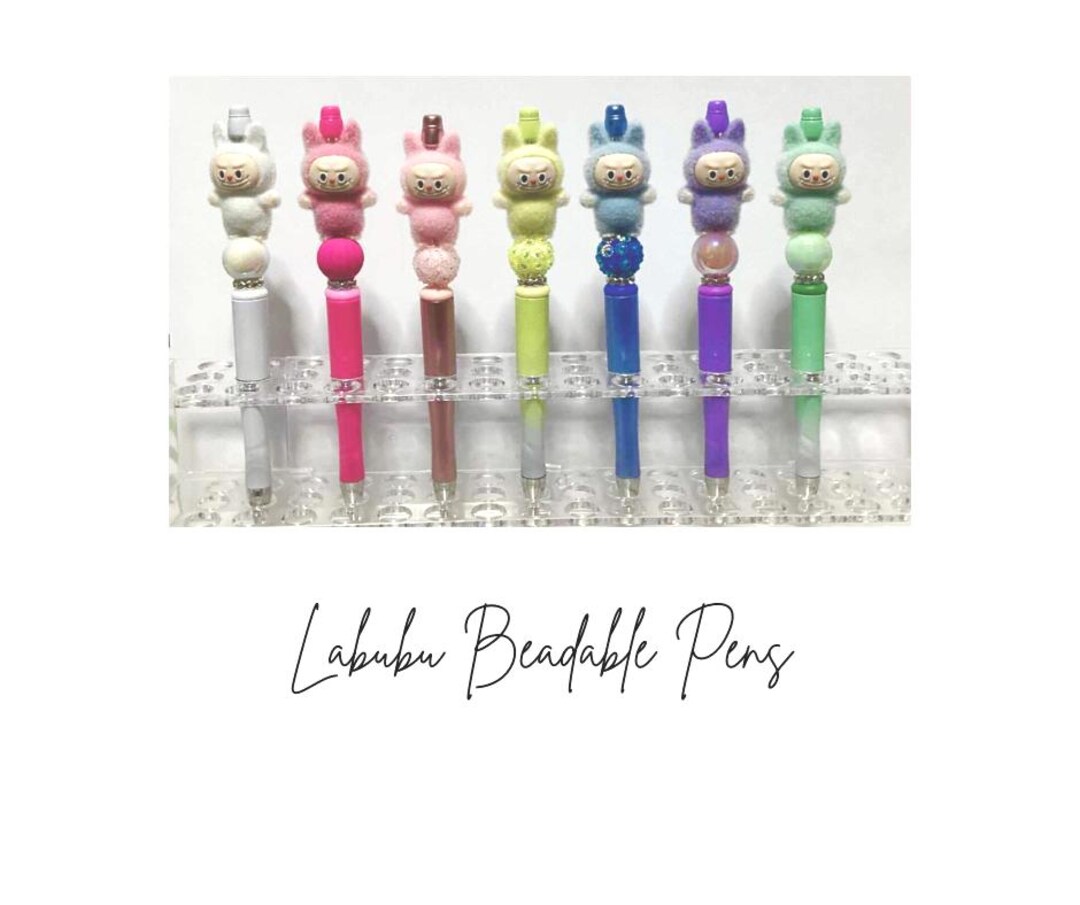 Labubu Character Beaded Pen - Refillable Pen for Journaling, Character ...