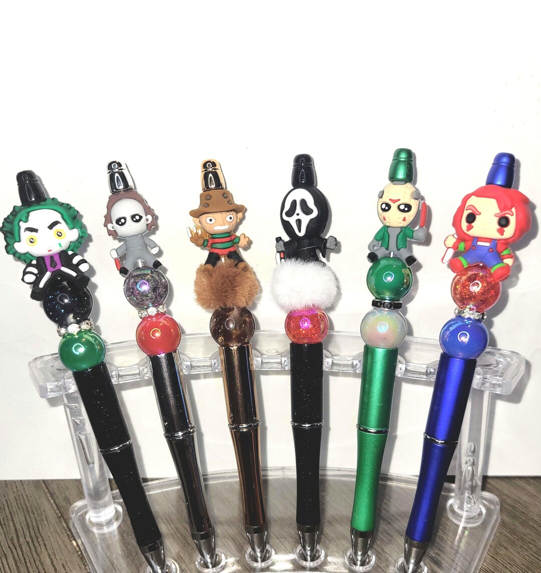 Halloween Horror Beaded Pen - Silicone Focal & Refillable Ink - Boo ...