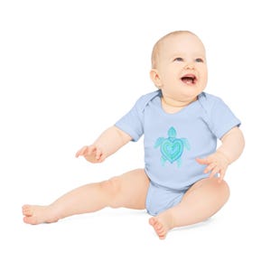 Organic Cotton Baby Bodysuit, Cute Turtle Design, Eco-friendly Gift - Etsy