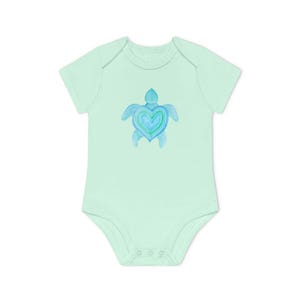 Organic Cotton Baby Bodysuit, Cute Turtle Design, Eco-friendly Gift - Etsy