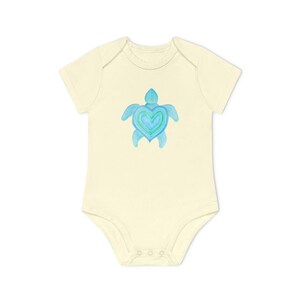 Organic Cotton Baby Bodysuit, Cute Turtle Design, Eco-friendly Gift - Etsy