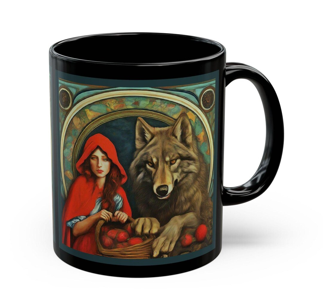 Gothic Little Red Riding Hood Mug, Big Bad Wolf, Witchy,cottagecore ...