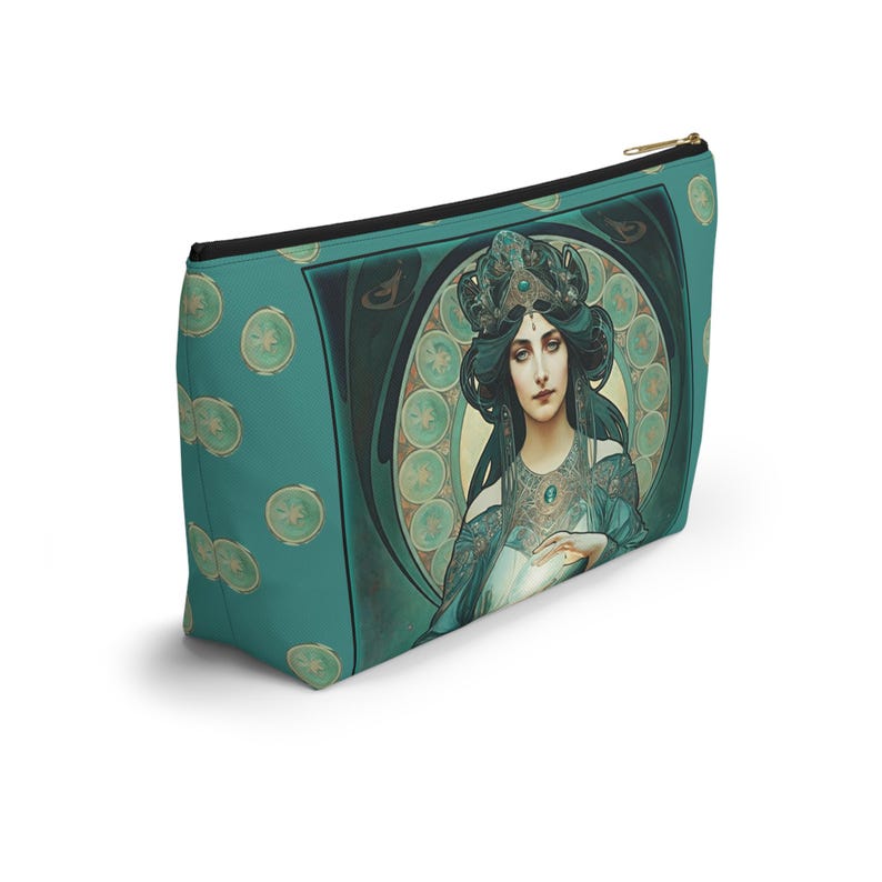 Art Nouveau Fortune Teller Zipper Pouch, Bohemian Cosmetic Bag - Etsy