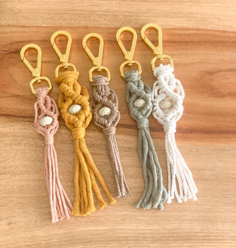 Essential Oil Macrame Keychain Essential Oil Diffuser Purse - Etsy