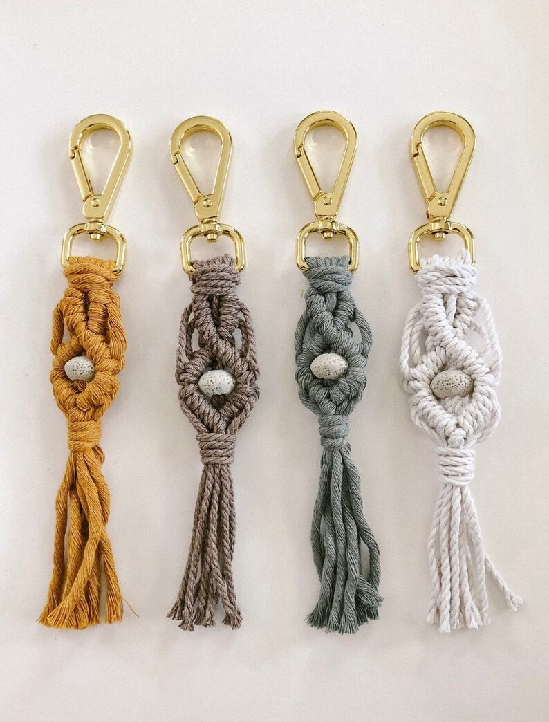 Essential Oil Macrame Keychain Essential Oil Diffuser Purse - Etsy