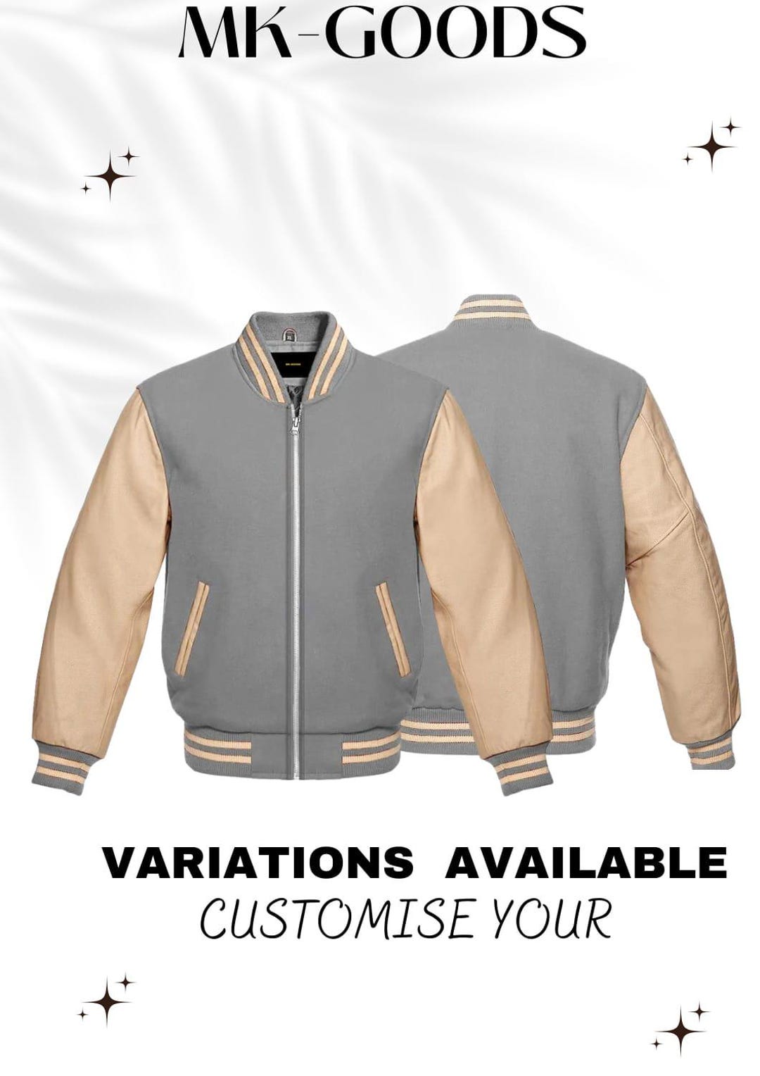 Zipper Varsity Jacket | Varsity Jacket | Letterman Jacket | Bomber ...