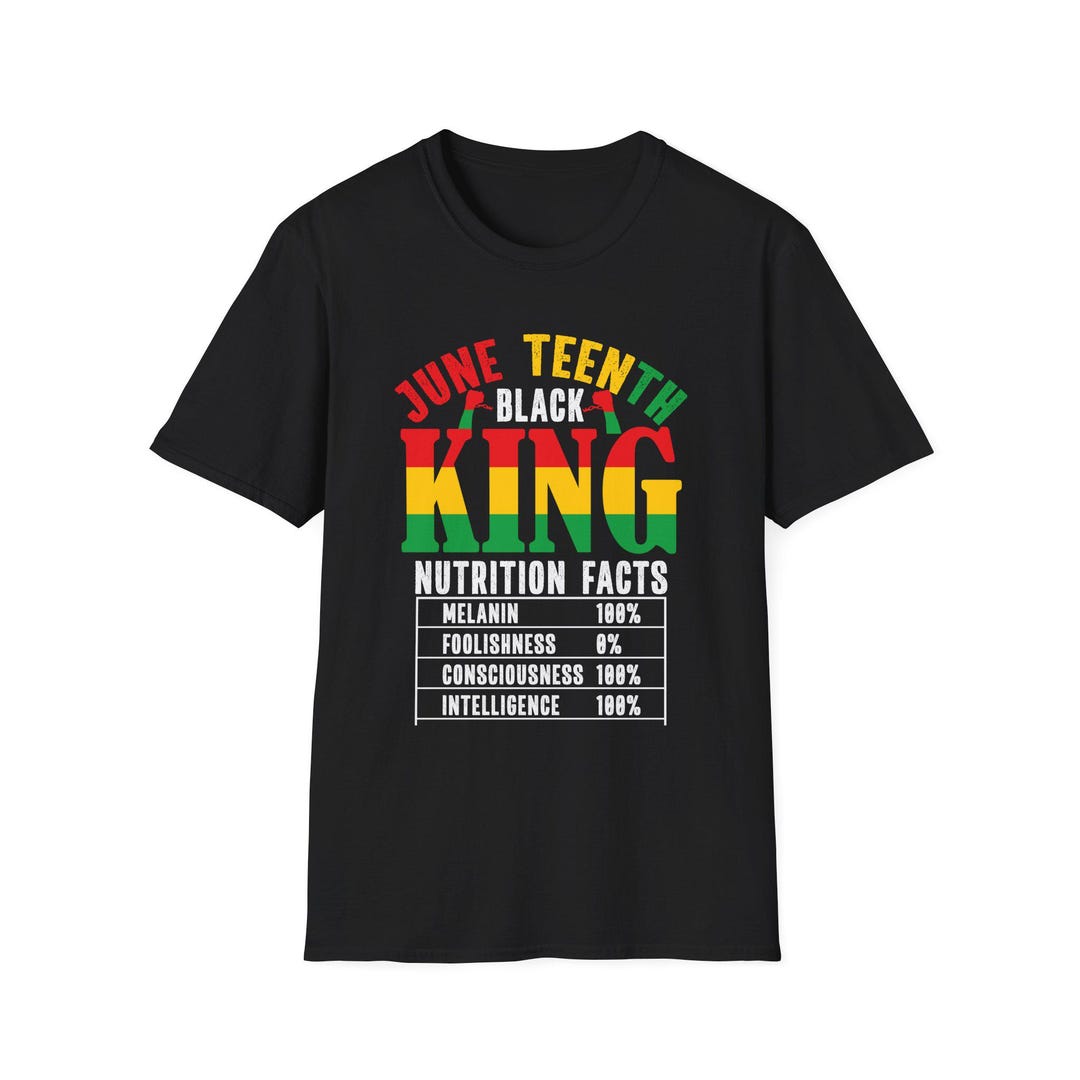 Juneteenth Black King Shirt: Melanin Pride, RBG Colors - Etsy