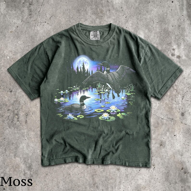90s Loon Habitat T-shirt - Men & Women's Unisex Graphic Tee - Vintage ...