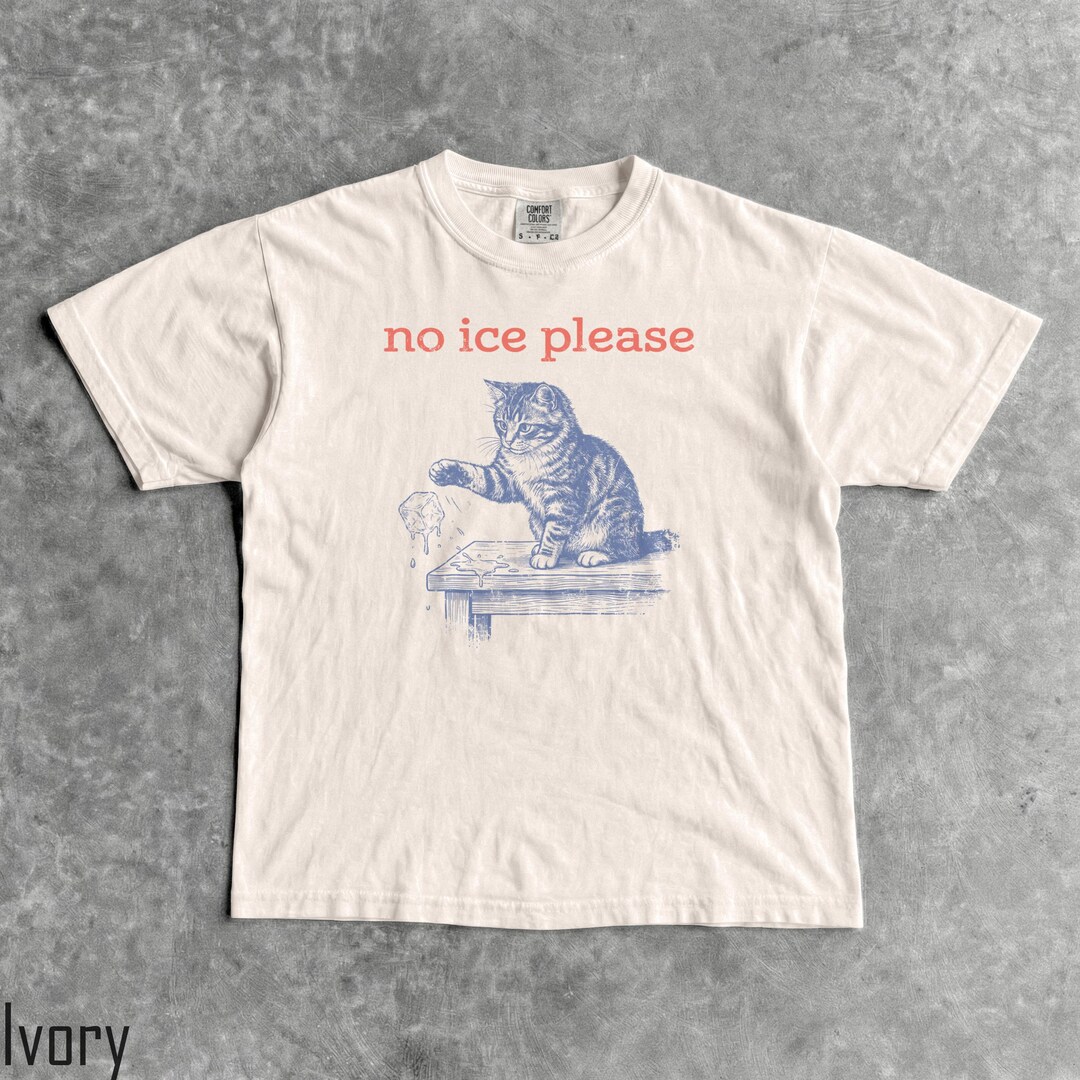 No ICE Please T-shirt - Men & Women's Unisex Graphic Tee - Vintage Anti ...