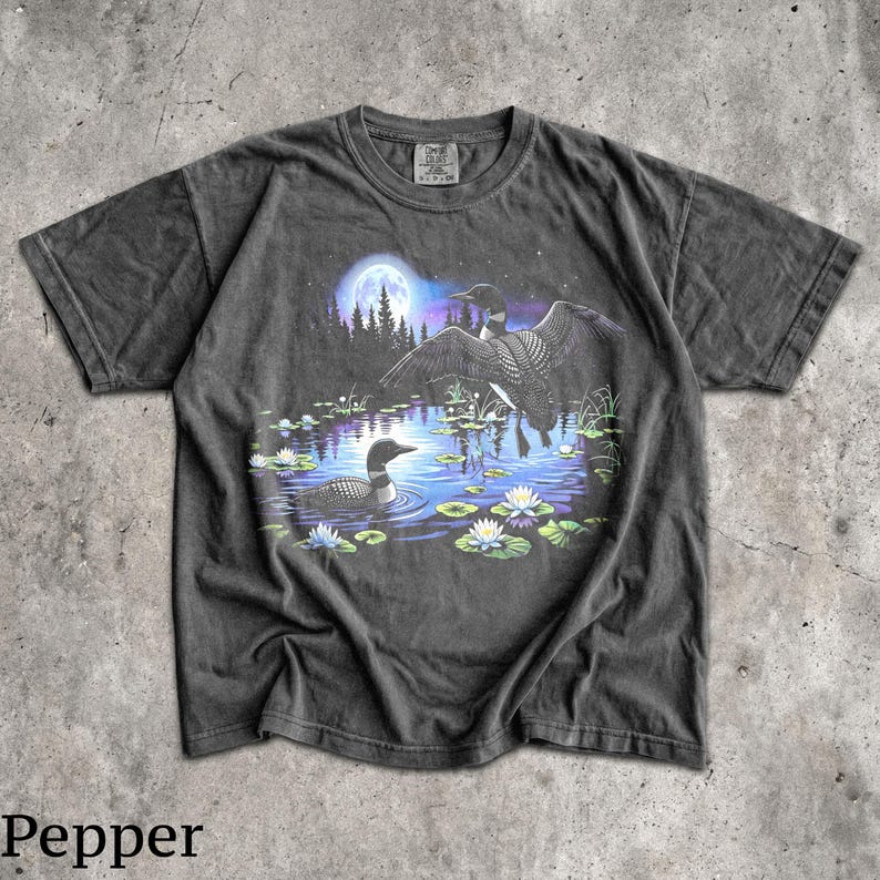 90s Loon Habitat T-shirt - Men & Women's Unisex Graphic Tee - Vintage ...