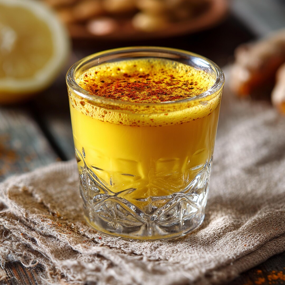 BEST RECIPE for Lemon Turmeric Fall Shot | Ginger Drink | Golden Glow ...