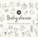 Baby Shower Doodle Clipart Bundle. SVG PNG Hand Drawn Baby ...