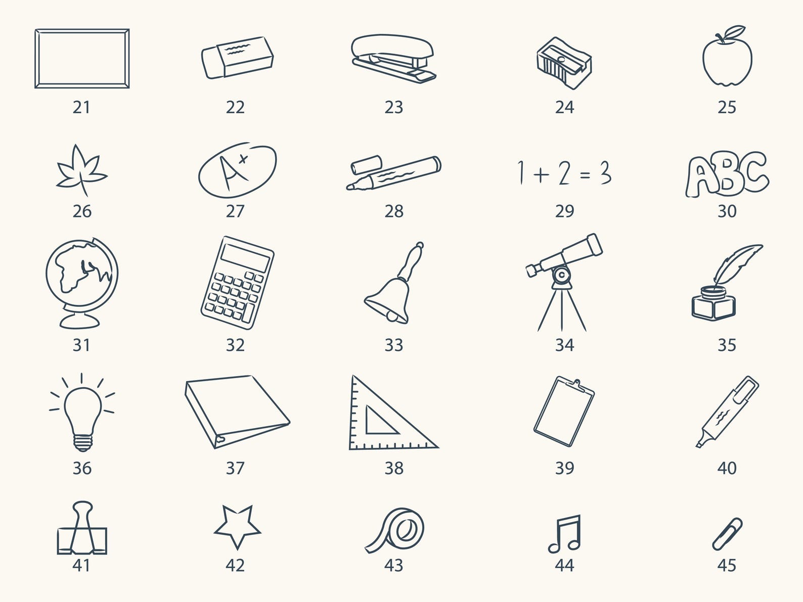 Back to School Doodle SVG PNG Bundle: 45 Hand-drawn School Clipart - Etsy