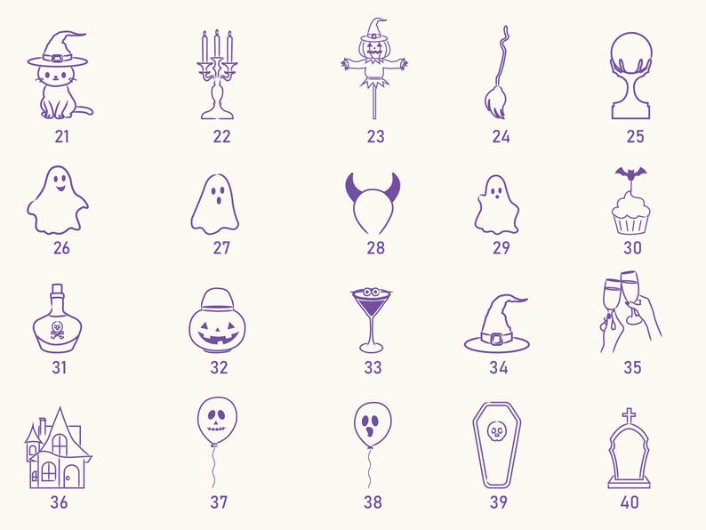 Halloween Doodle Clipart Bundle: Hand-drawn Spooky Icons in SVG and PNG ...