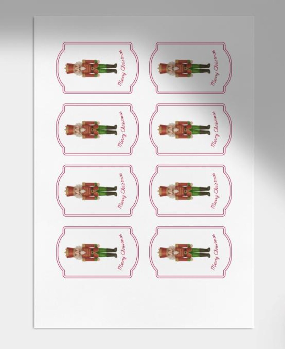 Nutcracker Christmas Gift Tag - Printable - Etsy