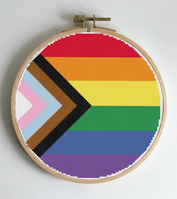 Progress Pride Flag Cross Stitch Pattern Instant Download | Etsy