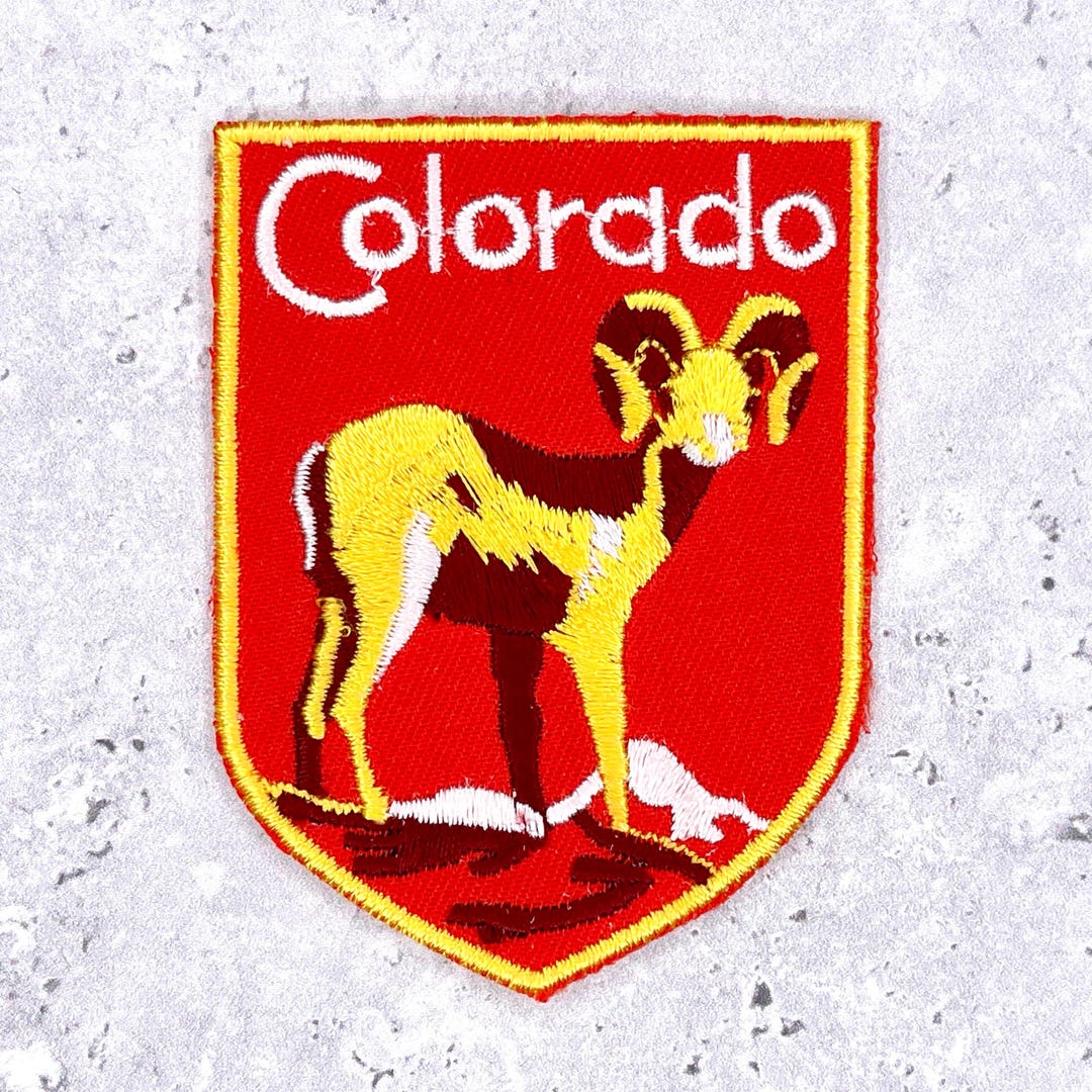Vintage Colorado State Patch • 80s Bighorn Sheep • Travel Souvenir NOS ...
